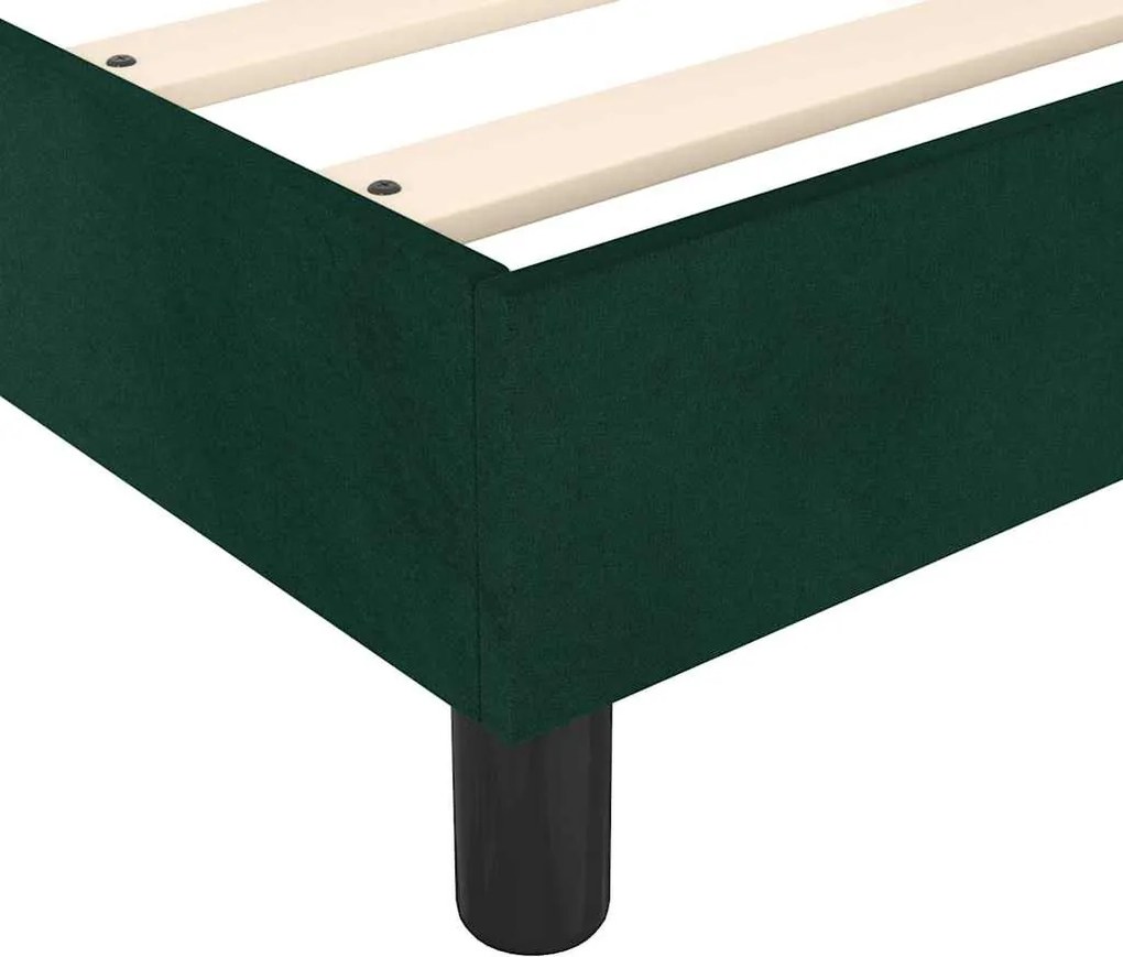 Rám postele s boxspringem tmavě zelená 200 x 200 cm samet 3121141