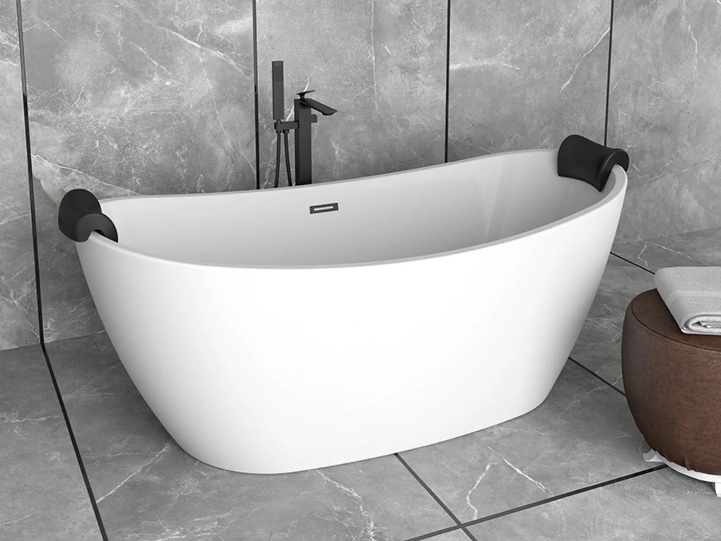 Besco Ayla Glam vana volně stojící 170 x 80 cm sifon chrom zlatá barva VANAYLA170G1 Koupelny Bernold