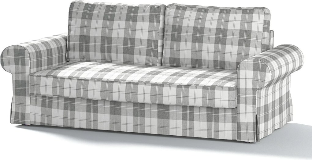 Potah na pohovku IKEA Backabro, 3-místná, rozkládací barva šedá látka pletený vzor, vzorované