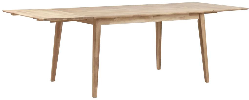 Bělený dubový rozkládací jídelní stůl Rowico Sundin, 140/190/240 cm