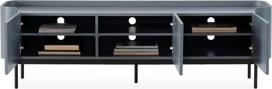 Šedomodrý TV stolek 180x55x40 cm Willa – MOME