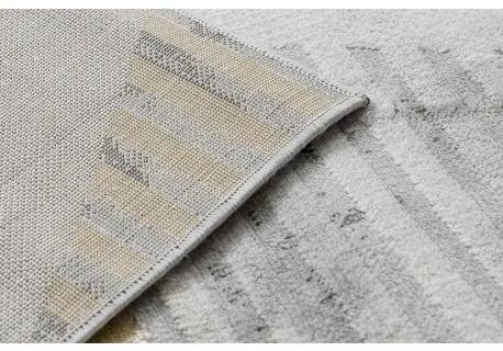 Dywany Luszczow Kusový koberec LIRA E1627 Trojúhelníky geometrický, šedá / zlatá Rozměr koberce: 80 x 150 cm
