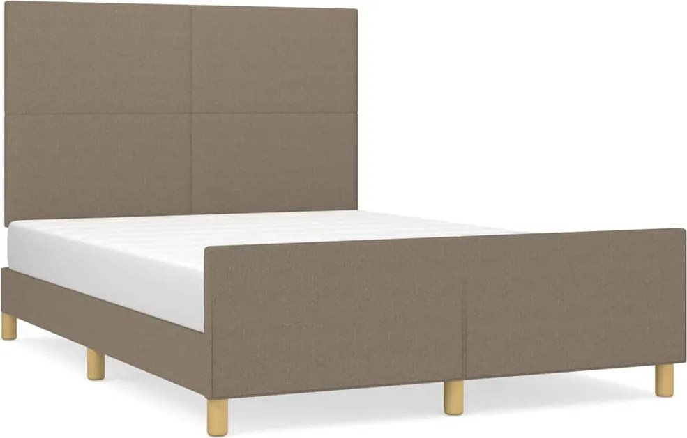 Rám postele bez matrace taupe 140 x 190 cm textil 3124891