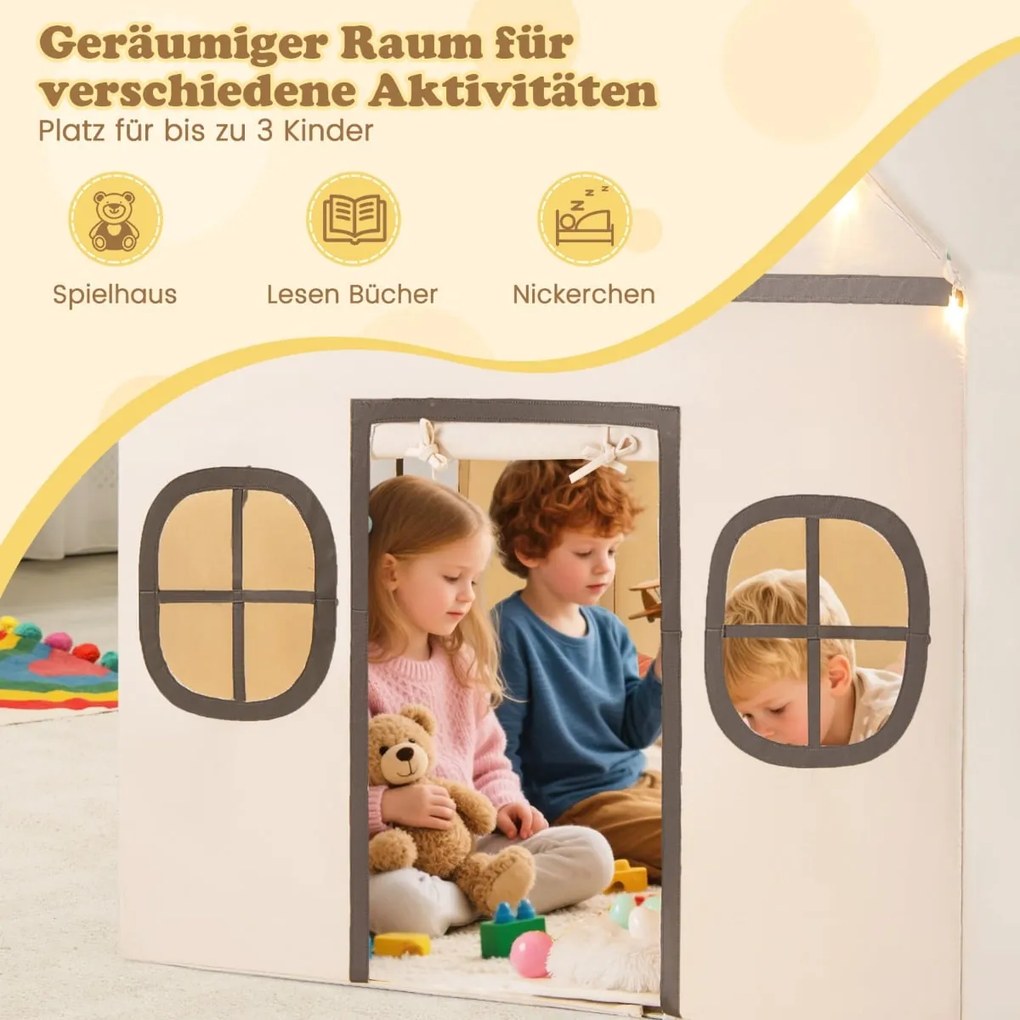 Costway Dětský vnitřní dětský stan Playhouse s hvězdicovými světly