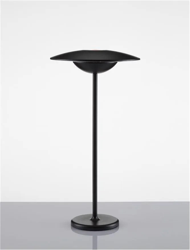 NV 9492441 Venkovní stolní lampa FABIO černý litý hliník a matný akryl LED 2W 3000K 5V DC 83st. IP54 vypínač na těle / USB kabel - NOVA LUCE