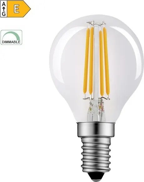 Diolamp LED Filament Mini Globe žárovka čirá G45 5W/230V/E14/2700K/680Lm/360°