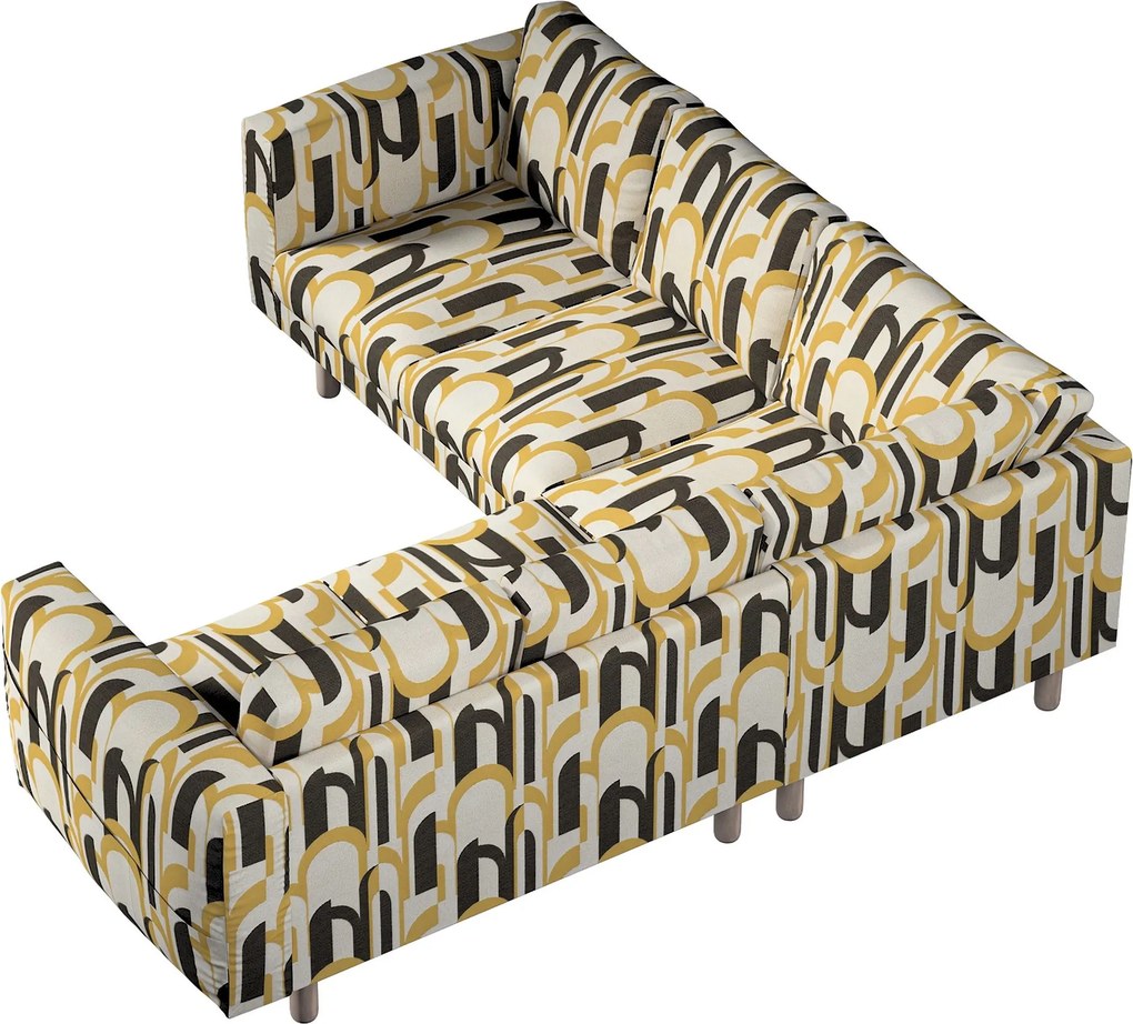 Potah na pohovku IKEA Norsborg rohová 4-místná barva vícebarevná látka pletený vzor, vzorované