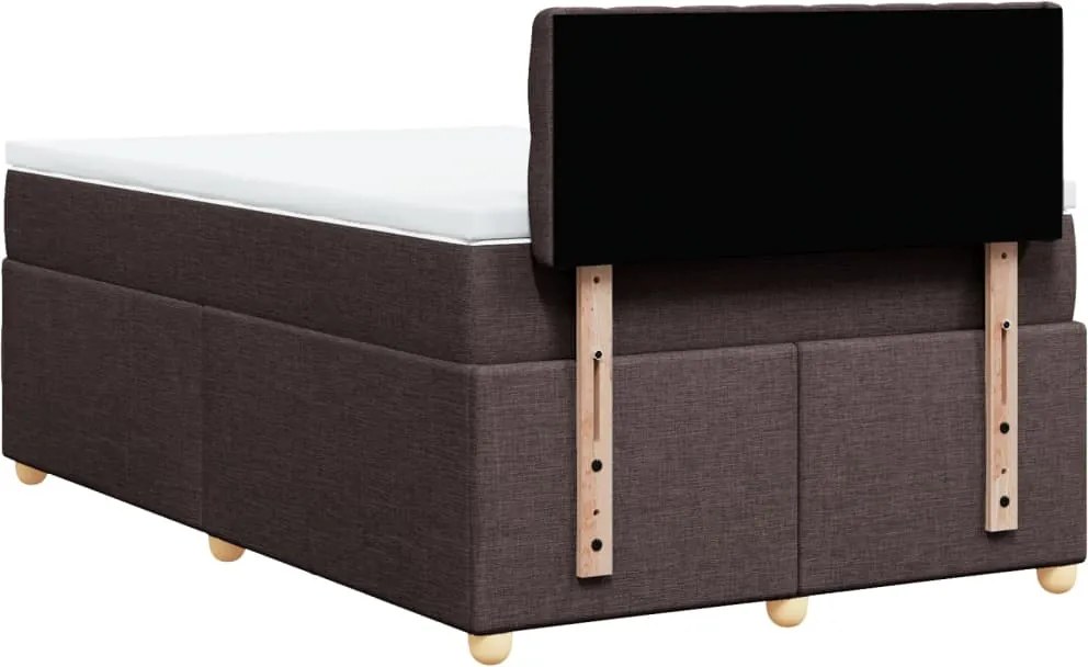 Box spring postel s matrací tmavě hnědá 120x200 cm textil 3286657