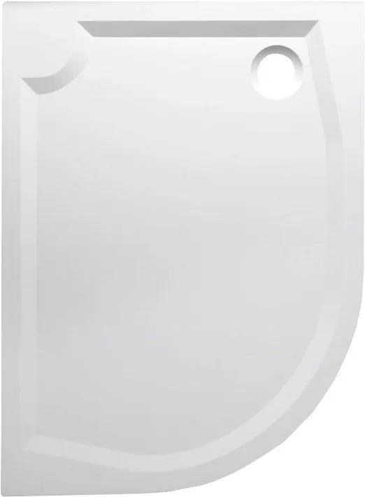 Gelco Riva GR10080R sprchová vanička z litého mramoru 100 x 80 x 4 cm čtvrtkruhová pravá