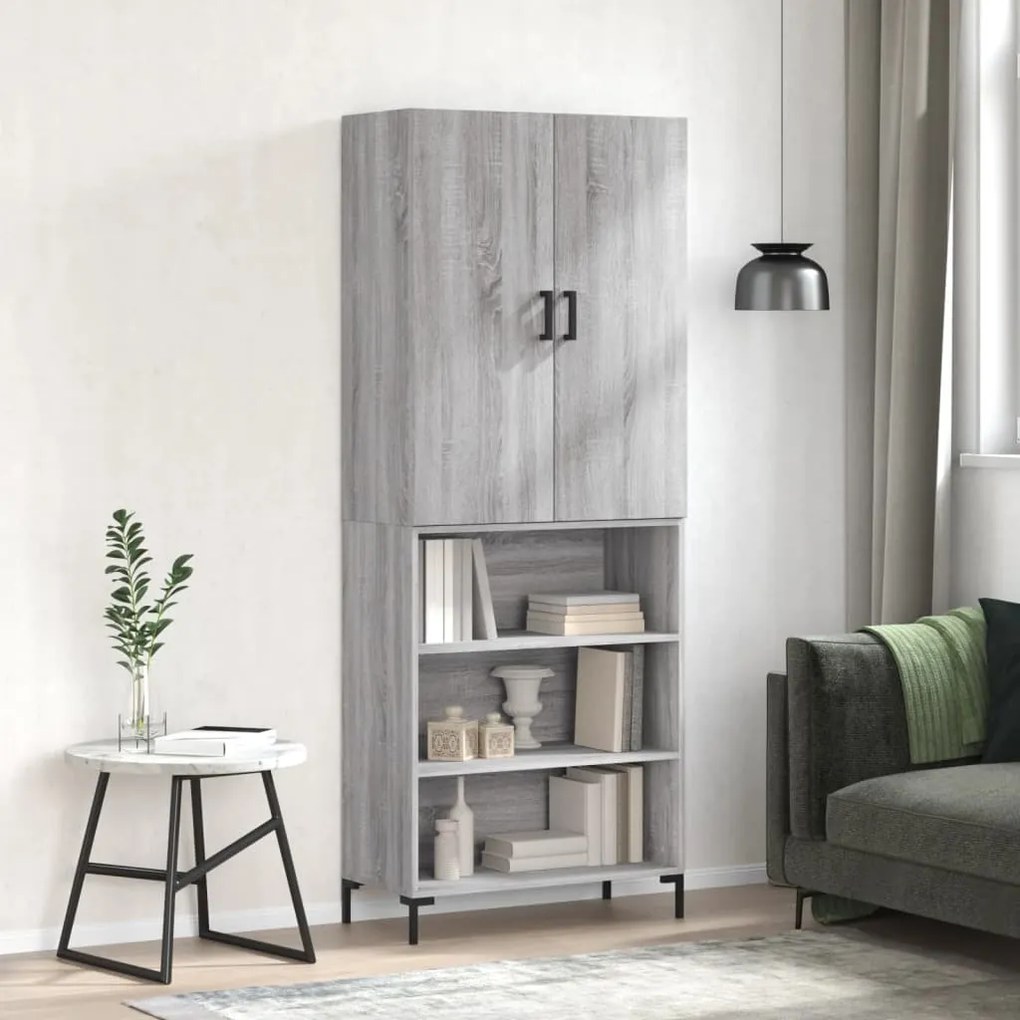 vidaXL Skříň highboard 69,5 x 34 x 180 cm kompozitní dřevo [3196070] Barva: hnědý dub