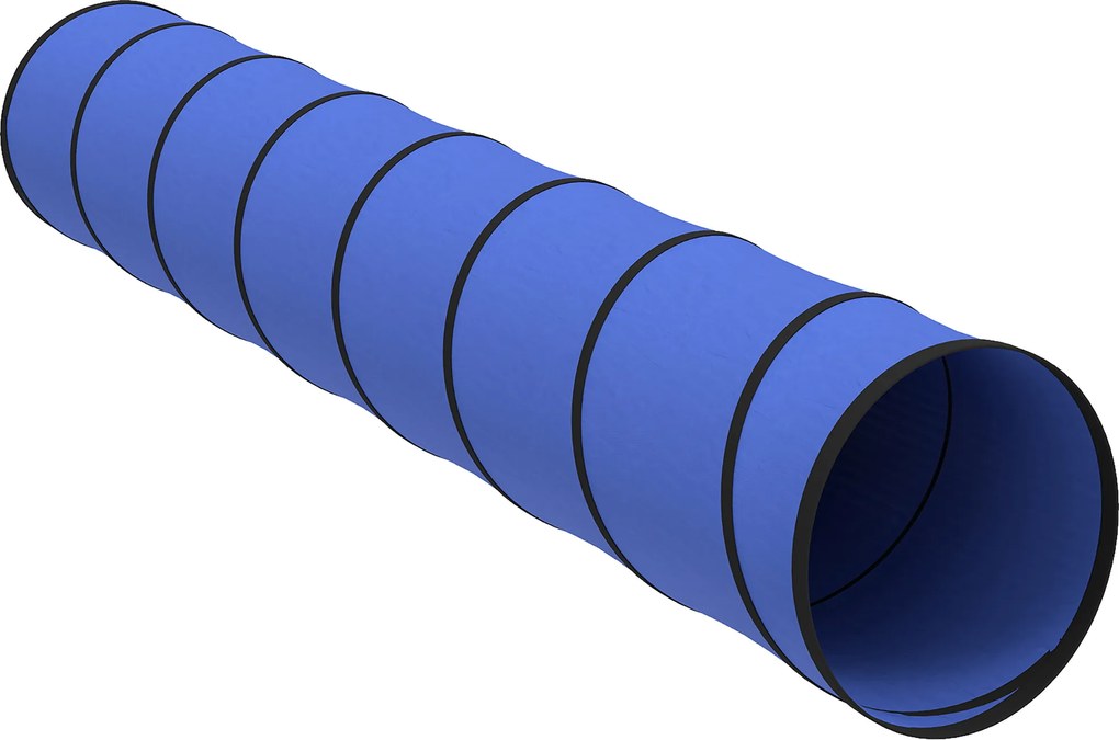 Psí agility tunel 300 x 50 cm Psí tunel se 4 kotvami do země Přenosná taška Hrací tunel pro malé středně velké psy Modrá barva