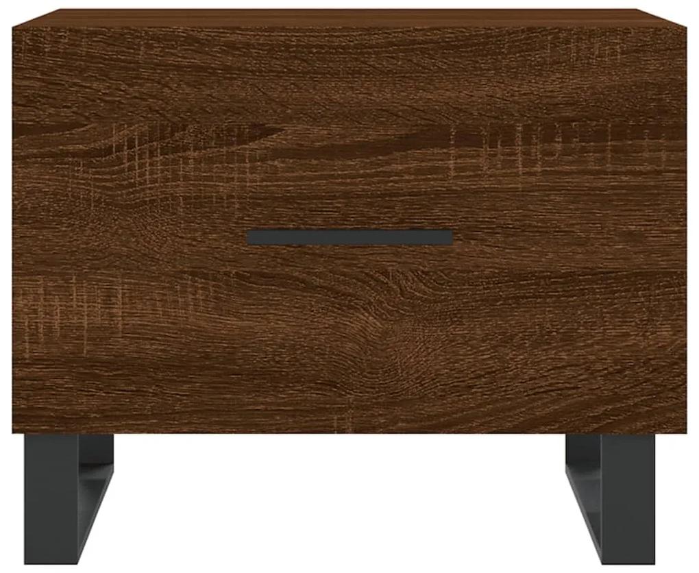 Konferenční stolky 2 ks hnědý dub 50x50x40 cm kompozitní dřevo - Default Title