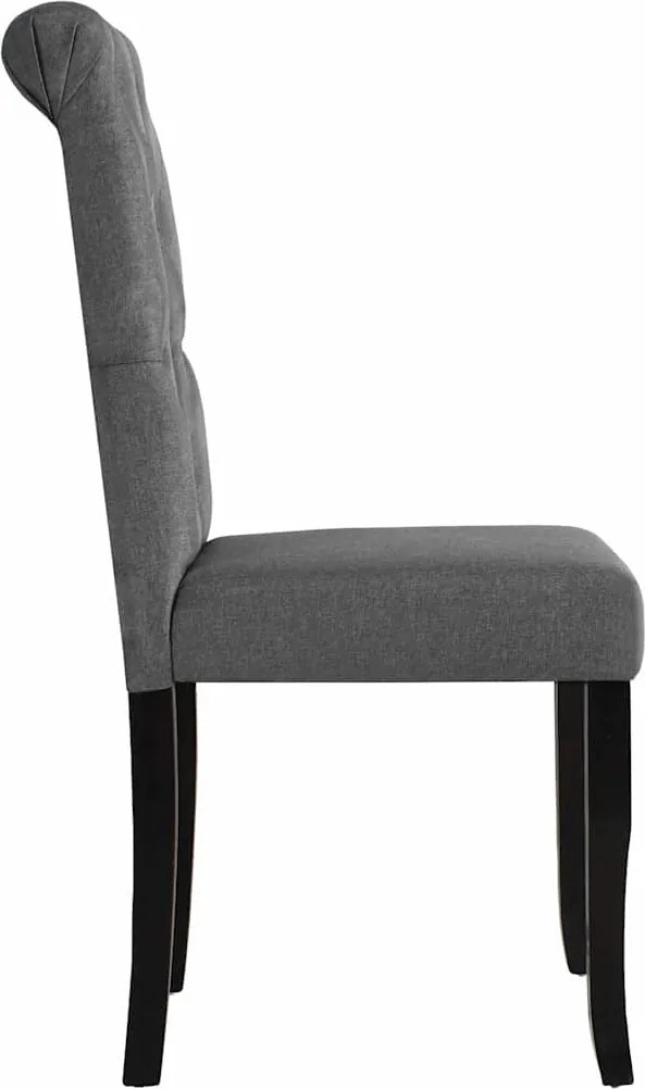 Jídelní židle 6 ks tmavě šedé textil 275151