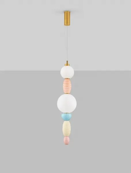 LED zlato-modro-fialové designové svítidlo Obří