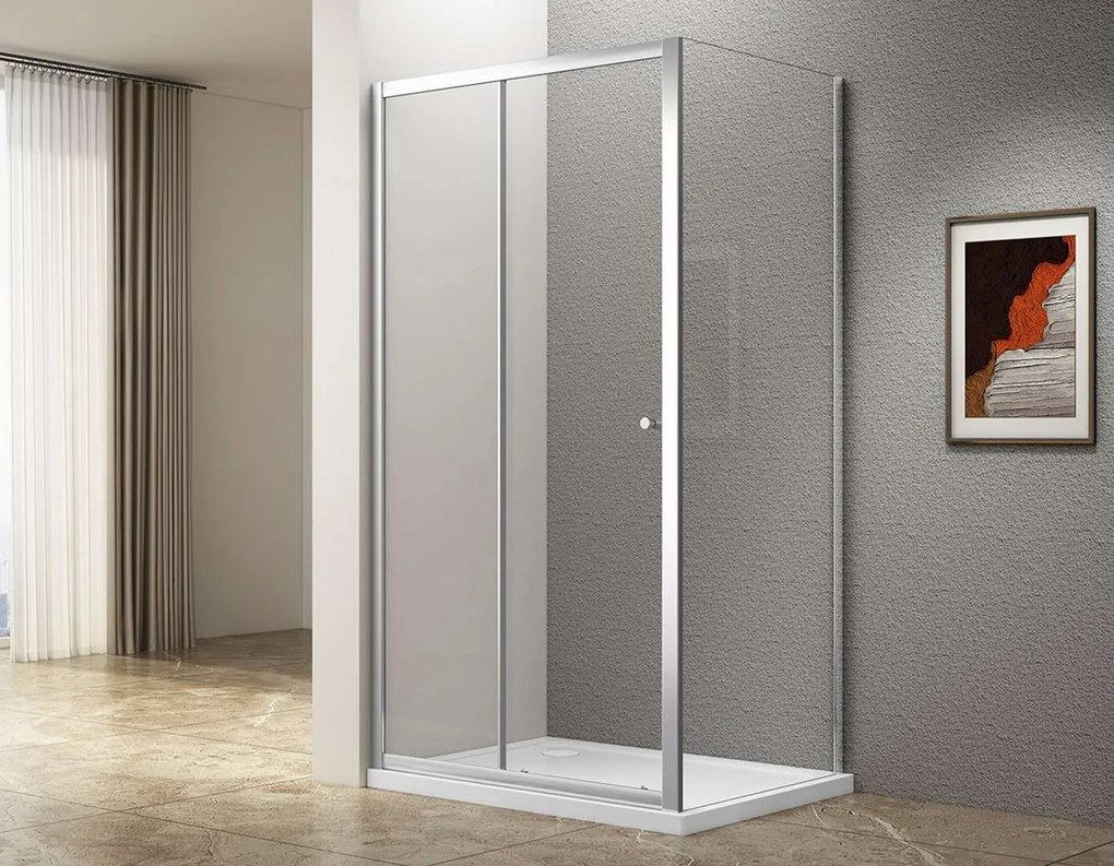 Aqualine Ugga - Sprchový kout 140x80 cm, čiré sklo/chrom ATS140-01