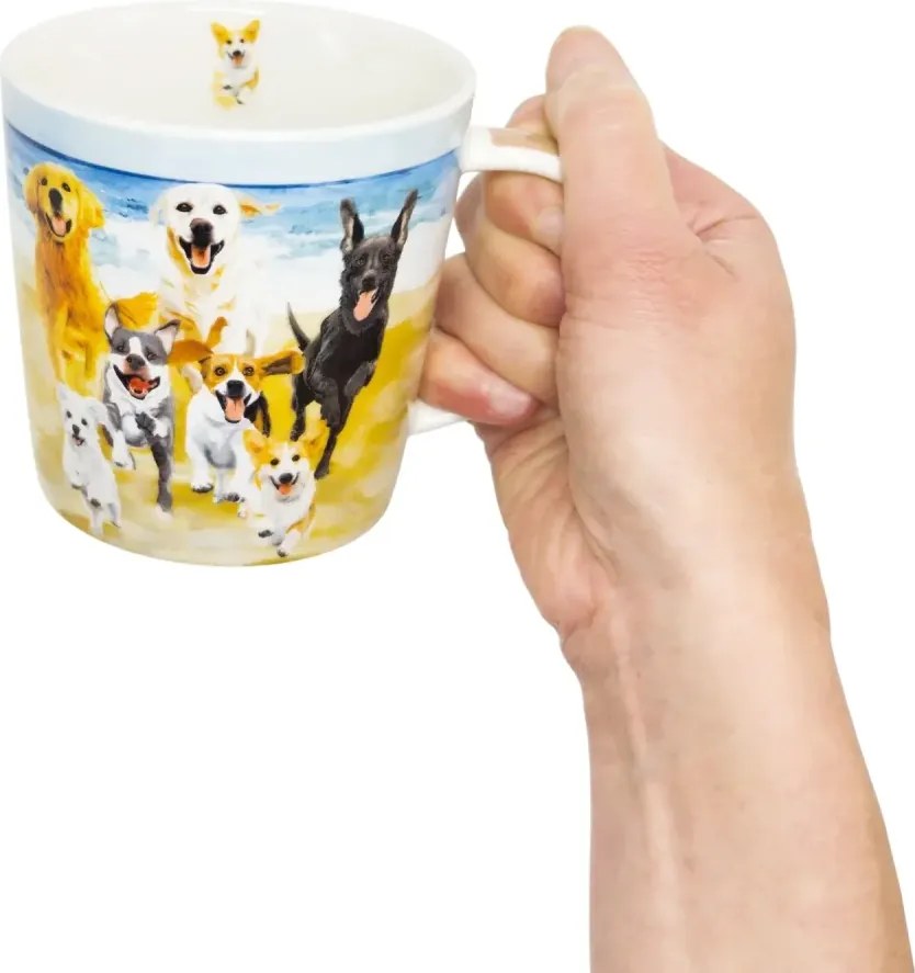 Porcelánový hrnek Vypusťte hafany, 400 ml – dárek pro pejskaře, čaj i kávu