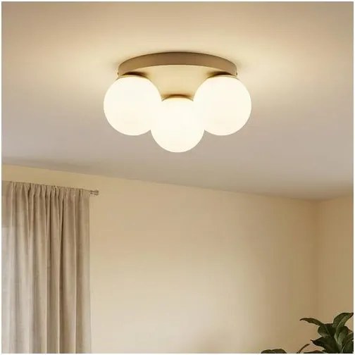 BRILAGI - Stropní svítidlo MILO ECRU 3xE27/60W/230V pr. 35 cm béžová/zlatá