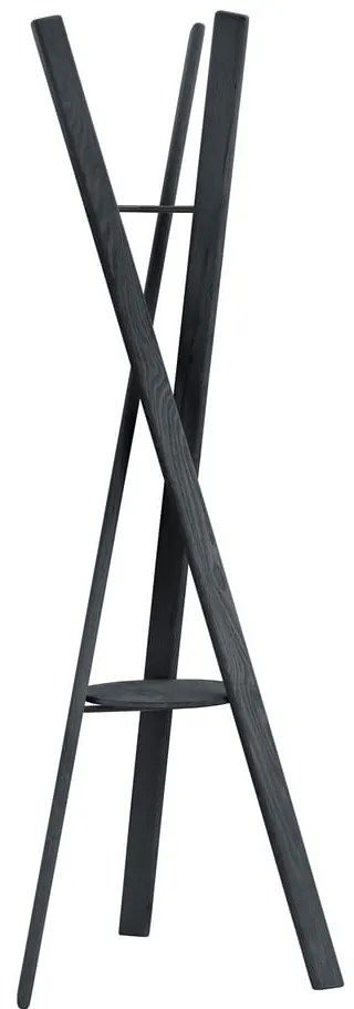 Černý věšák z dubového dřeva 62x176 cm Rakku – Blomus