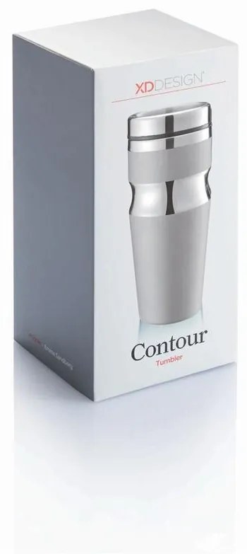 XD Design, Termohrnek Contour, 350 ml, stříbrná