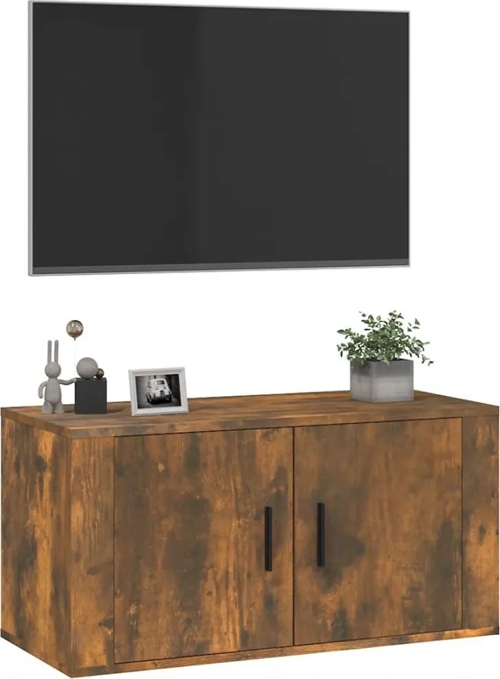 vidaXL Nástěnná TV skříňka 80x34,5x40 cm [816629] Barva: Betonová šedá