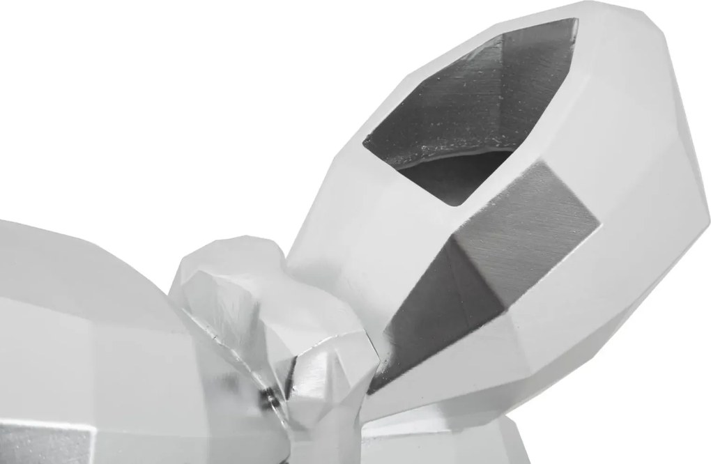 Designová váza Butterfly 22 cm stříbrná