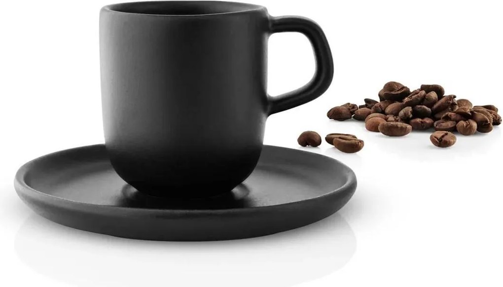 Šálek na espreso s podšálkem Eva Solo NORDIC KITCHEN 65ml černý