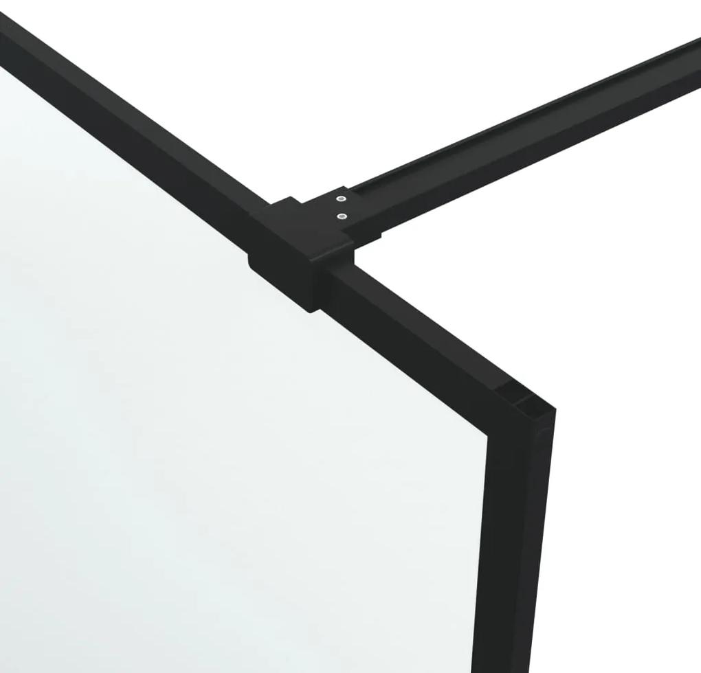 Sprchová zástěna walk-in černá 80 x 195 cm mléčné ESG sklo