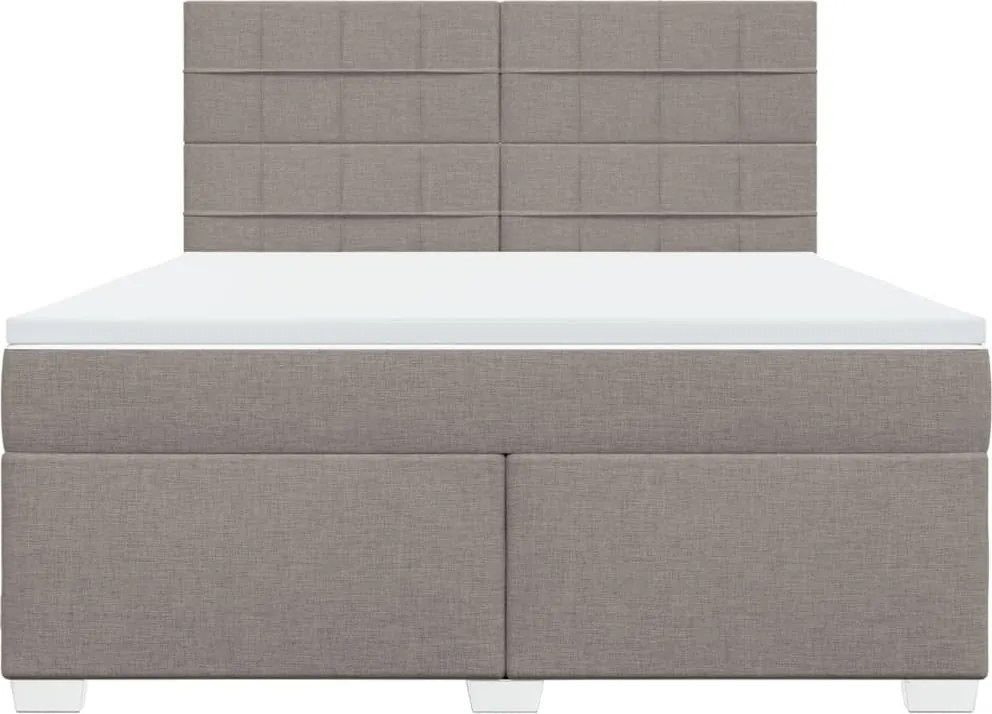 Box spring postel s matrací taupe 180x200 cm textil 3292871