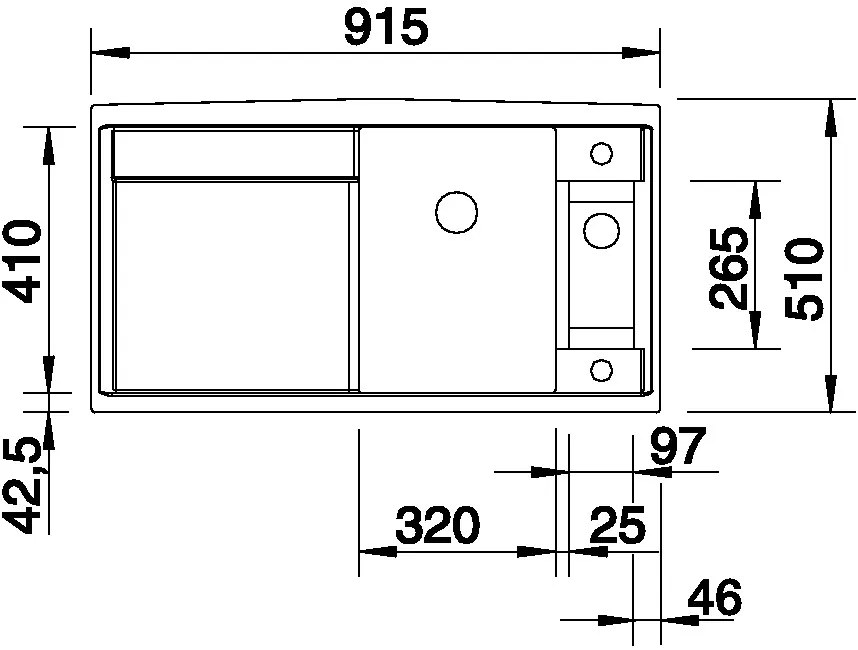 Granitový dřez Blanco AXIA II 5 S bílá s excentrem přísluš. ano 516805