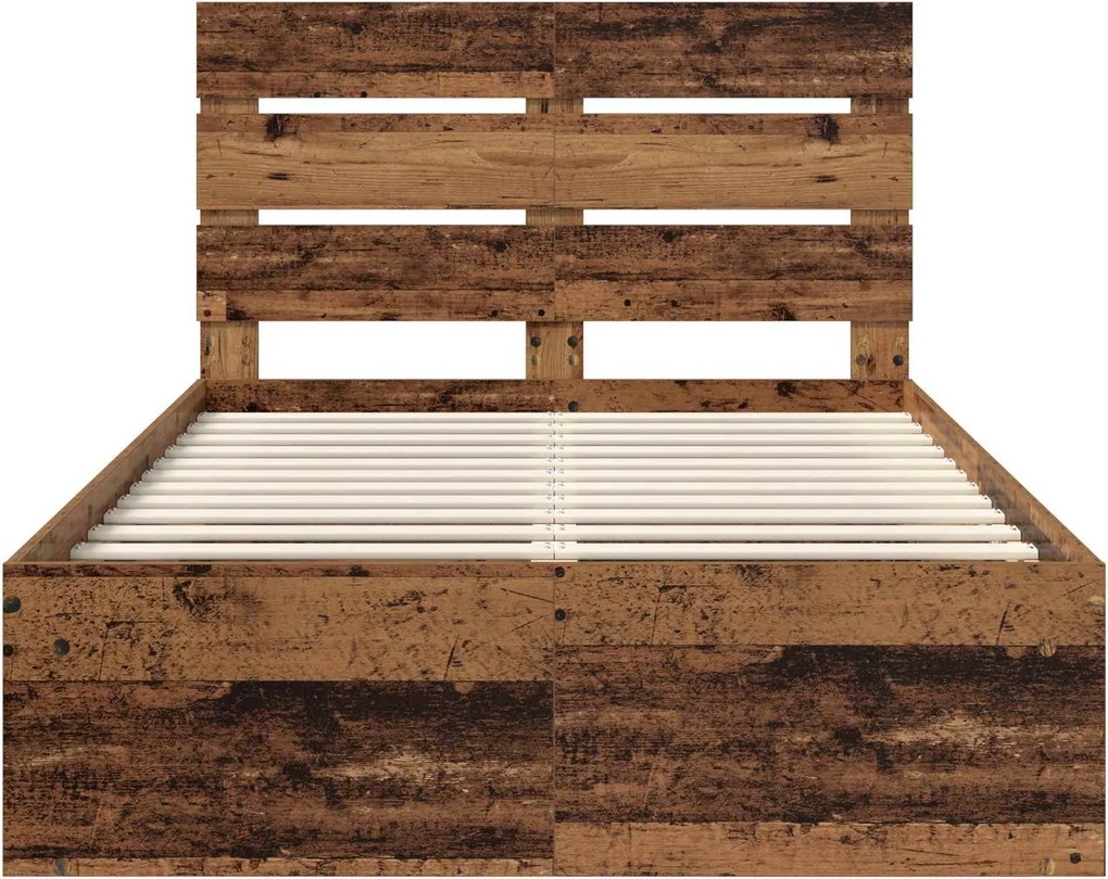 Rám postele Staré dřevo 120 x 190 cm Masivní borové dřevo 3411774