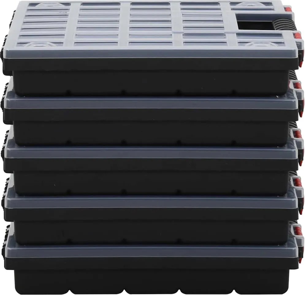 Organizéry na součástky 5 ks 40 x 30 x 5 cm polypropylen 152096
