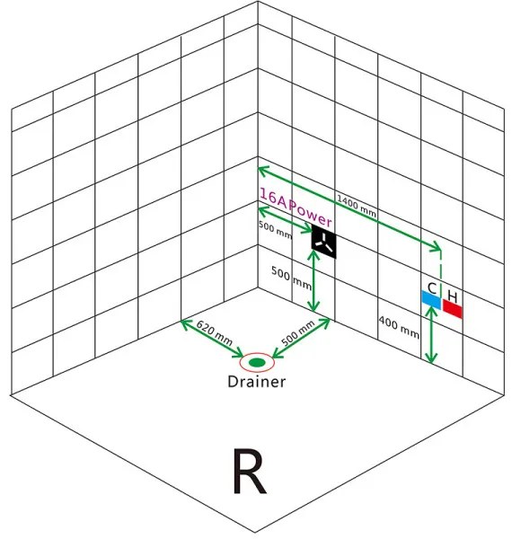 BPS-koupelny Hydromasážní vana HYD-VE761-L 180x120 LEVÁ ČERNÝ MRAMOR s ohřevem vody