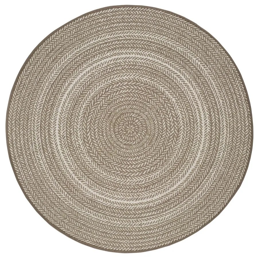 Béžový venkovní koberec Universal Silvana Rutto, ⌀ 120 cm