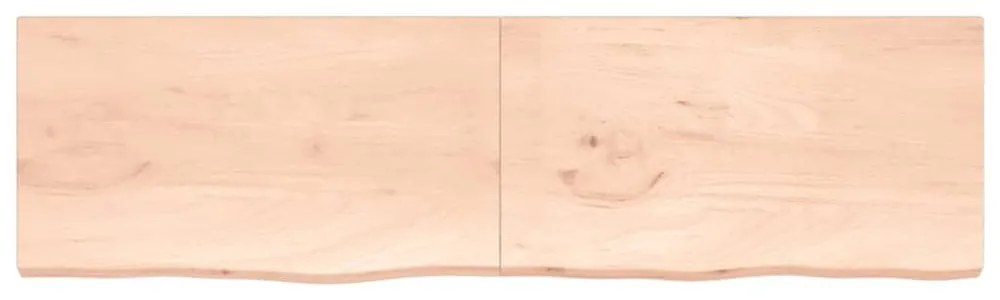 Petromila Nástěnná police 220x60x(2-4) cm neošetřené masivní dubové dřevo