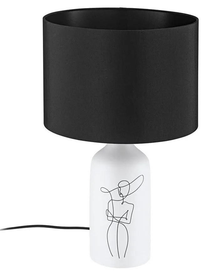 Eglo 43824 - Stolní lampa VINOZA 1xE27/40W/230V černá/bílá