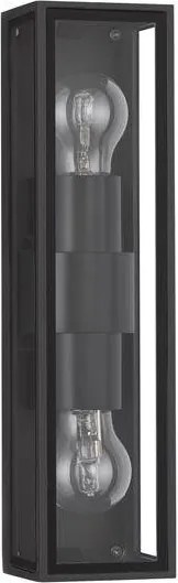 NV 9492442 Venkovní nástěnné svítidlo REGINA antracitový hliník a čiré sklo E27 2x12W 220-240V bez žárovky IP65 - NOVA LUCE