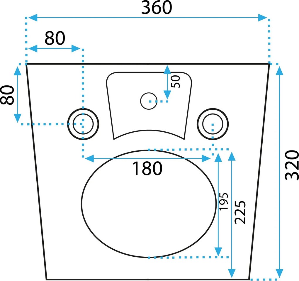 Rea Carlo Mini, závěsný bidet, černá lesklá, REA-C6380