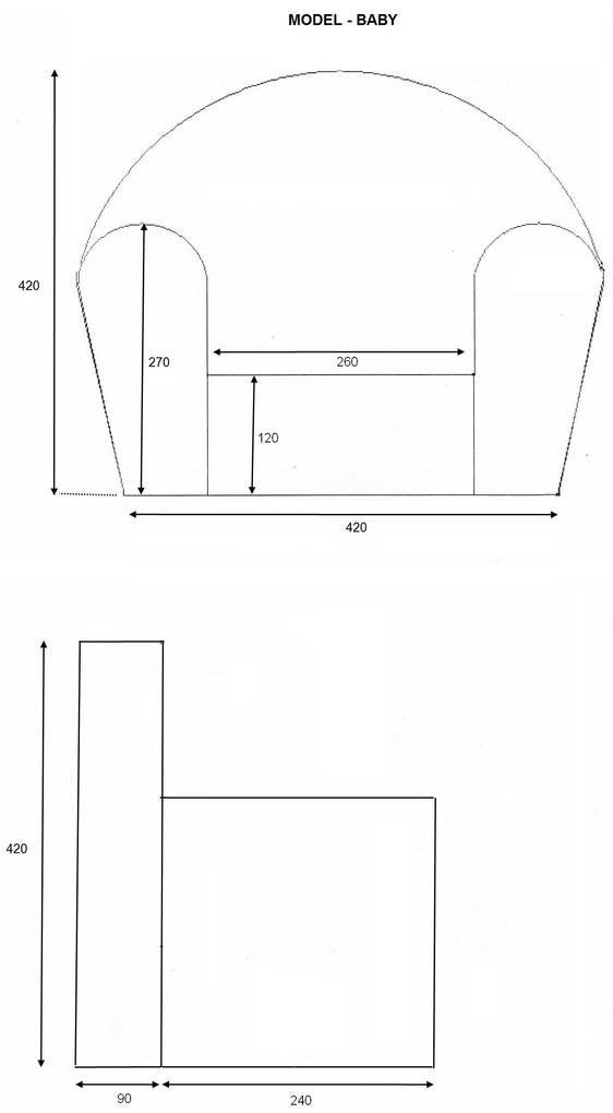 Dětské křesílko MINI - VÍLA