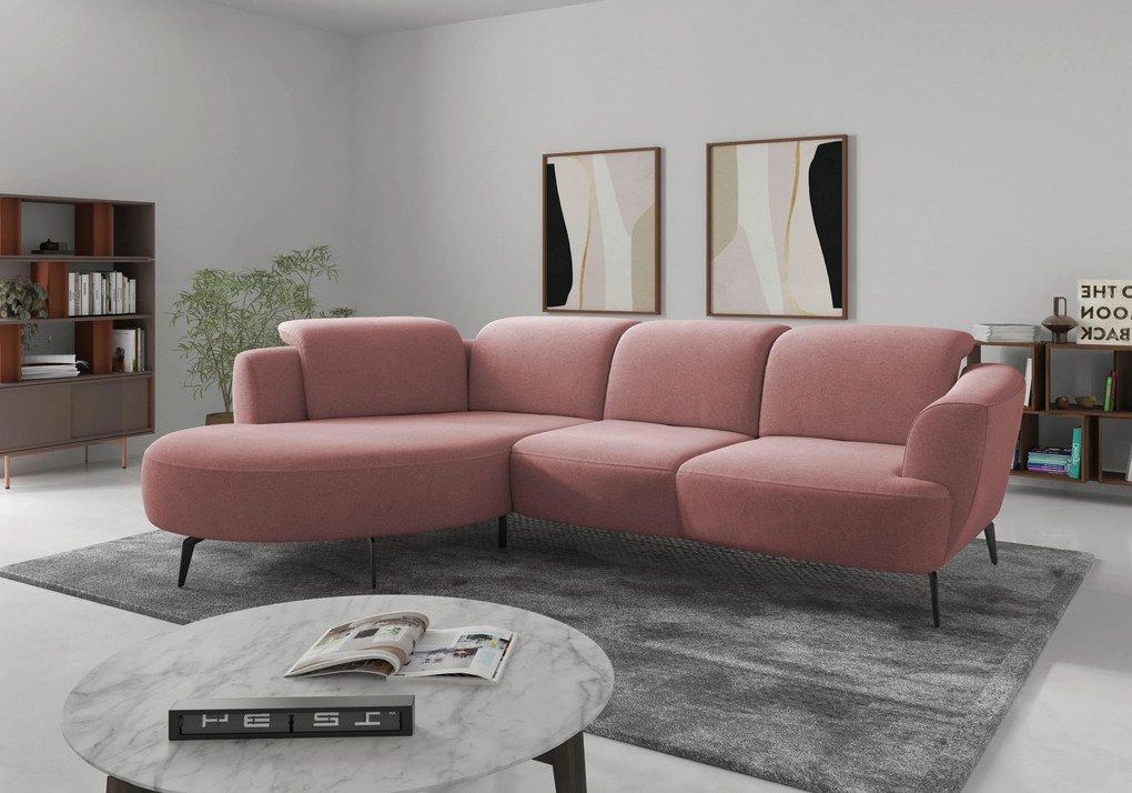 XXXLutz ROHOVÁ SEDAČKA, textil, starorůžová Sit & More - Sedací soupravy - 000144018525