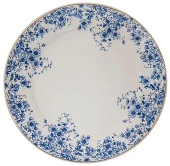 Porcelánový jídelní talíř BLUE FLOWERS