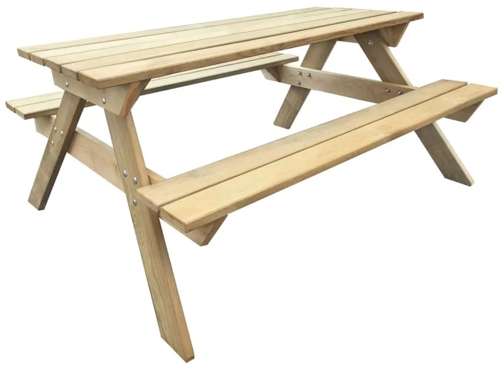 41725 vidaXL Piknikový stůl 150 x 135 x 71,5 cm dřevo