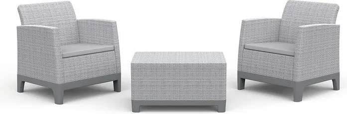 Světle šedý zahradní lounge set pro 2 Scandi Forma – Keter