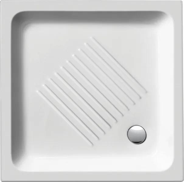 SAPHO Keramická sprchová vanička, čtverec 90x90x12cm 439011
