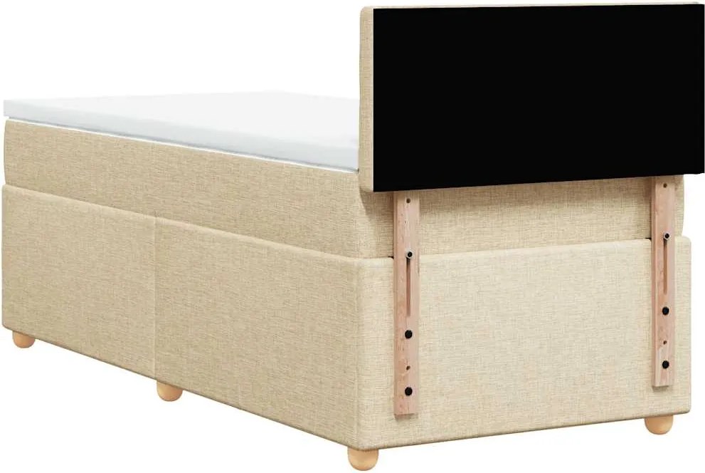 Box spring postel s matrací krémová 80 x 200 cm textil 3286526