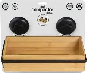 Compactor Bestlock SPA Bamboo černá / Bambusová polička na koupelnové