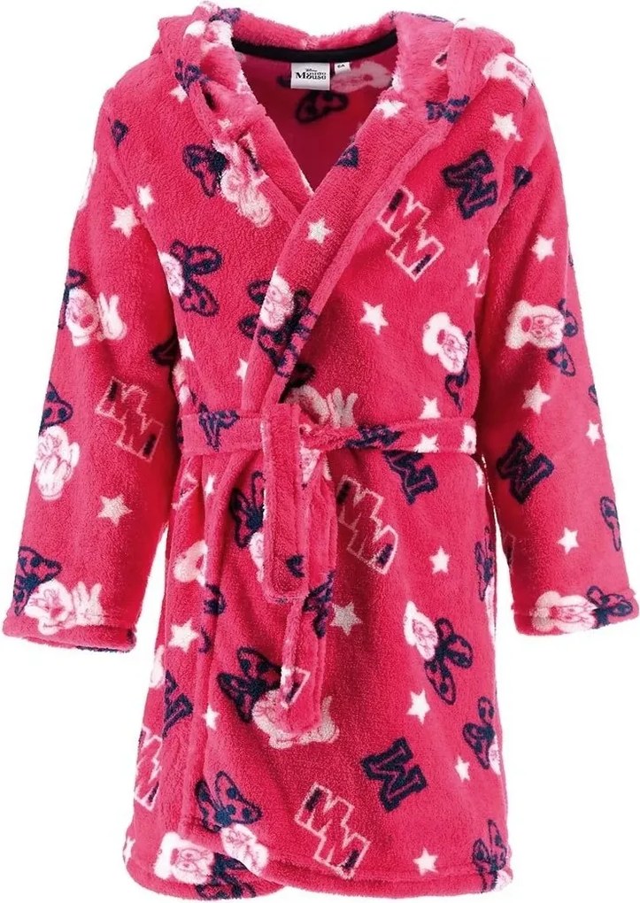 Dětský / dívčí coral fleece župan s kapucí Minnie Mouse - Disney, EU 104 Růžová