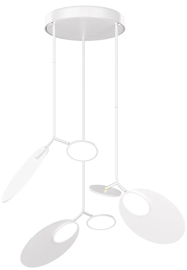 Stropní svítidlo v organickém designu Ballon 3 Dekor: Bílá / Bílá, Stmívání: Stmívatelné DALI, Výška: 1130 mm