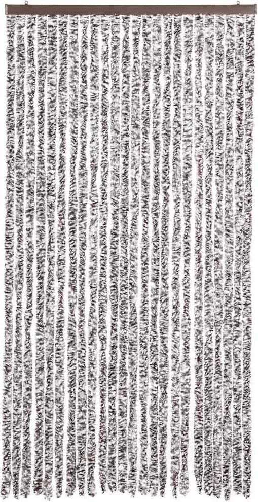 Závěs proti hmyzu hnědý a béžový 100 x 220 cm Chenille 284278