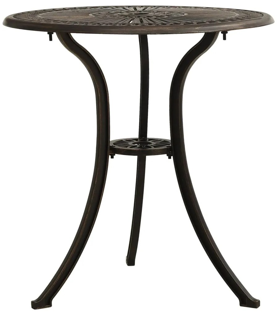 Zahradní stůl bronzový 62 x 62 x 65 cm litý hliník 315579