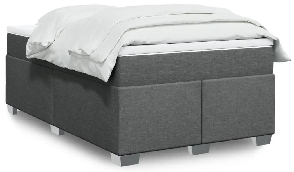 Box spring postel s matrací tmavě šedá 120x200 cm textil 3285124